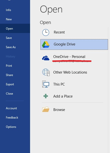 Add Dropbox, Google Drive, Box as Office online Save locations