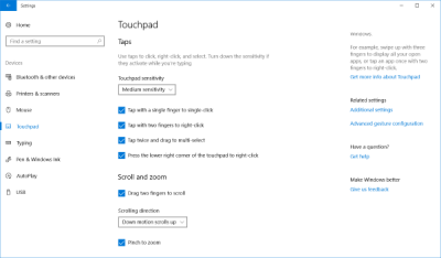 Enable, configure, use Precision Touchpad settings in Windows 11