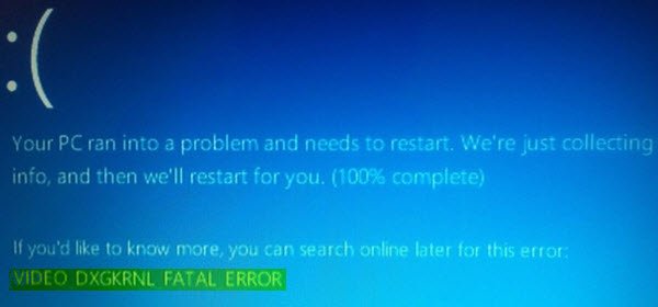 Fix VIDEO DXGKRNL FATAL ERROR in Windows 11/10 Fix VIDEO DXGKRNL FATAL ERROR in Windows 11/10