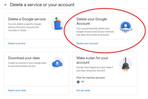 How to deactivate or delete Gmail account permanently