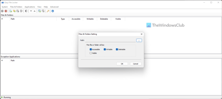 Easy File Locker: Lock, Protect, Hide folders, files in Windows PC