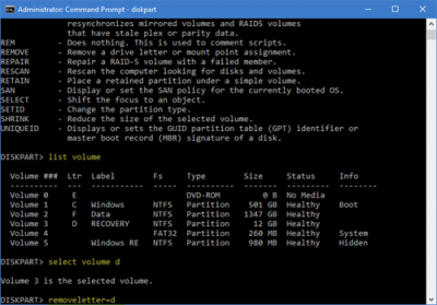 The volume does not contain a recognized file system