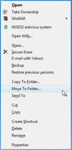 Add Move To or Copy To to Explorer Right Click Context Menu in Windows