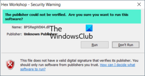 Disable The publisher could not be verified message on Windows systems