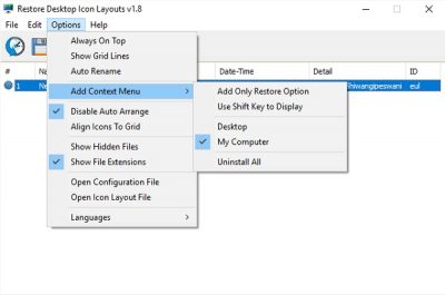 Backup, Save and Restore Desktop Icon Layouts with ReIcon