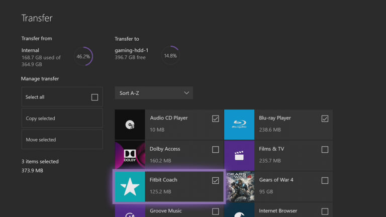 How to transfer Xbox One Games and Apps to external Hard Drive
