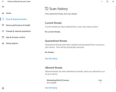 Download Failed Virus detected message in Chrome on Windows