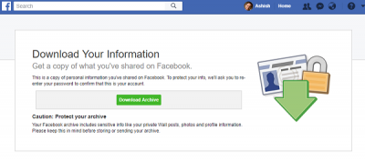 How to download Facebook Data