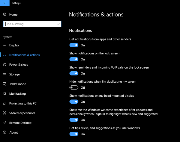 How to customize Notifications and Action Center on Windows 10