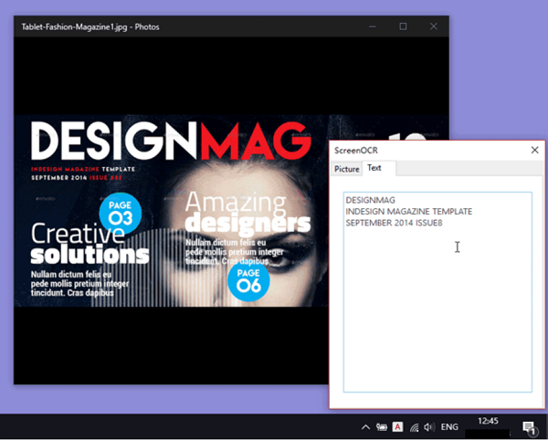 Capture Text from Screen using Easy Screen OCR for Windows PC