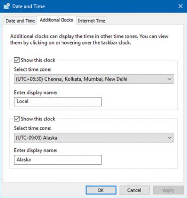 How to show Multiple Clocks on Taskbar in Windows 11