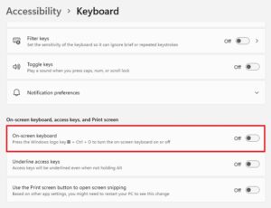 How to login without Keyboard in Windows 11