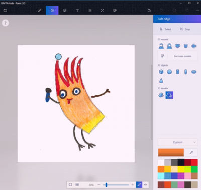 Convert 2D Shape into 3D using Paint 3D on Windows 11/10