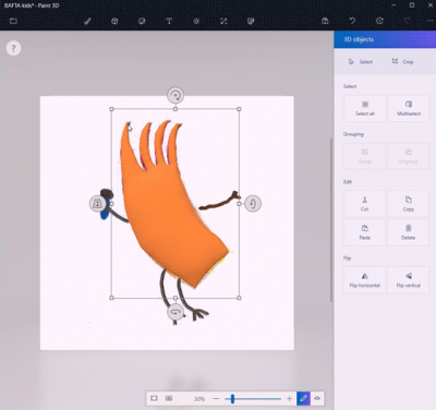 Convert 2D Shape into 3D using Paint 3D on Windows 11/10
