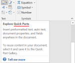 How to use Quick Parts in Outlook