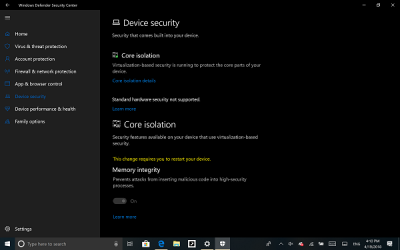 Enable or Disable Core Isolation and Memory Integrity in Windows 11