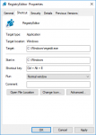 Create Desktop & Keyboard shortcut to open Registry Editor