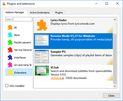 How to add Plugins and Extensions on VLC Media Player