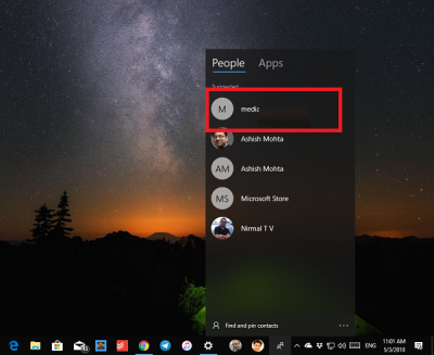 How to reset People app suggestions in the Taskbar