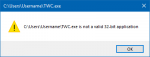 File is not a valid 32-bit application