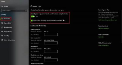 Xbox Game bar is not working or opening in Windows 11