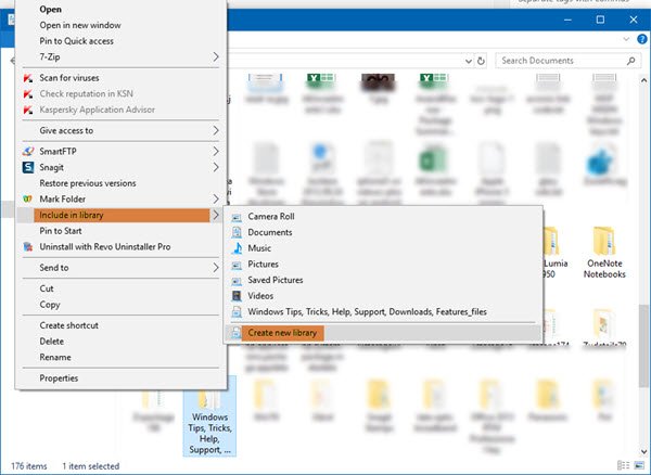 How to Add or Remove folders in a Library in Explorer in Windows