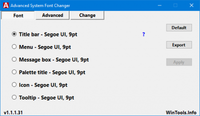 How to change default System Font in Windows 11