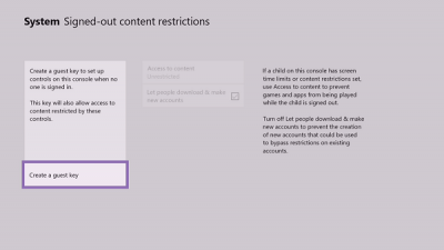 How to create and manage Xbox Guest Account on the console