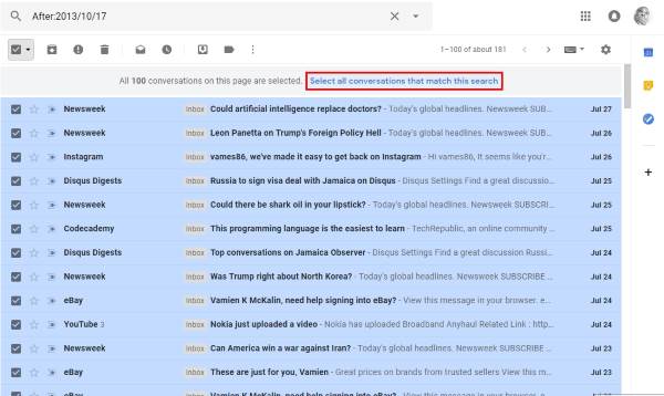 Too many messages to download error message in Gmail