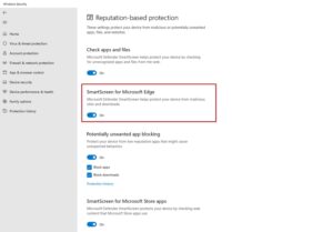 Windows SmartScreen can't be reached right now