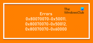 Fix 0x80070070–0x50011, 0x80070070–0x50012, 0x80070070–0x60000 errors