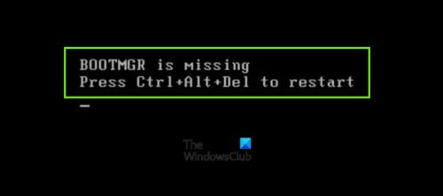 Fix BOOTMGR is Missing error in Windows 11