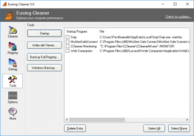 Eusing Cleaner is a free junk remover software for Windows PC
