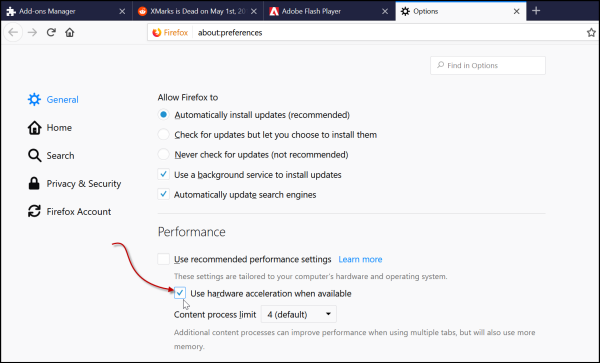 Plugin Container for Firefox has stopped working