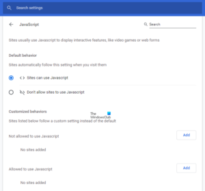 JavaScript required to sign in error; Enable JavaScript in your browser