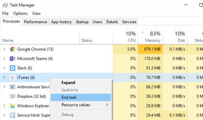 Insufficient system resources exist to complete the requested service