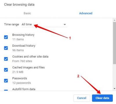 ERR_EMPTY_RESPONSE error in Chrome on Windows PC