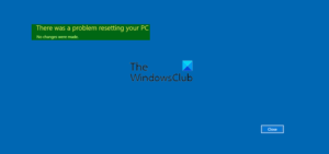 There was a problem resetting your PC error on Windows 11/10