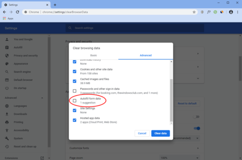 Delete AutoComplete suggestions; Turn off URL AutoComplete in Chrome