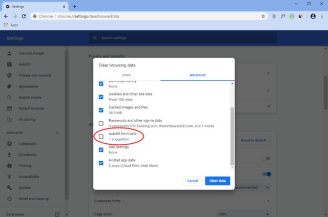 Delete AutoComplete and Turn off URL AutoComplete in Chrome