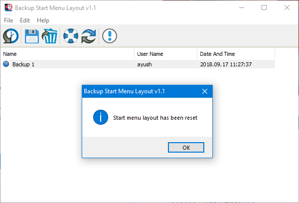 How to Backup, Restore, Reset Start Menu layout in Windows 11