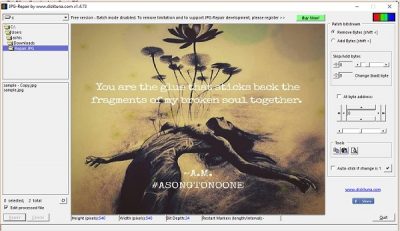 Repair corrupted image files online free or using freeware