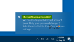 Microsoft account problem notifications always popping up