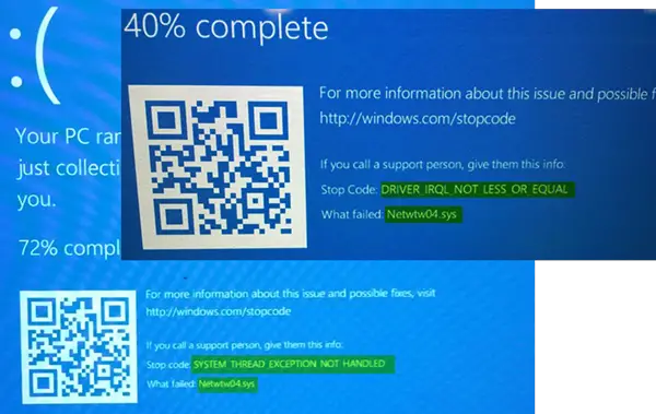 Fix Netwtw08.sys, Netwtw04.sys, Netwtw06.sys, Netwtw10.sys BSOD Fix Netwtw08.sys, Netwtw04.sys, Netwtw06.sys, Netwtw10.sys BSOD