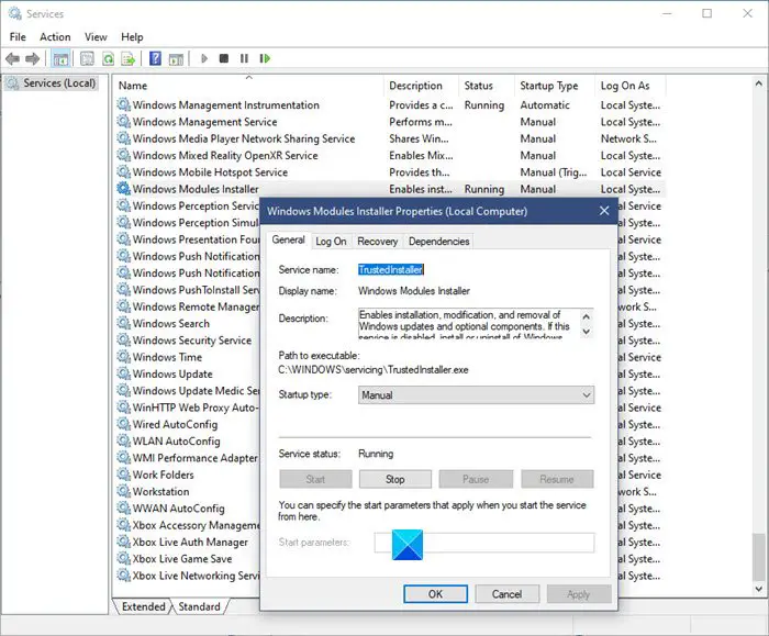 Czym jest TrustedInstaller.exe w Windows 11/10? | les Perrieres Czym jest TrustedInstaller.exe w Windows 11/10? | les Perrieres