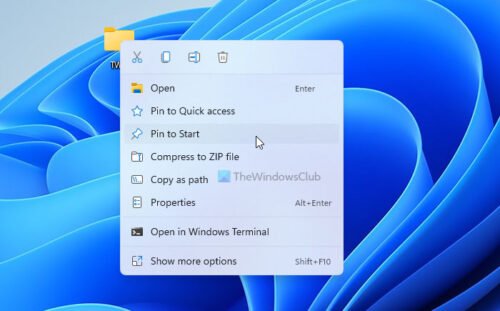 How to Pin File or Folder to Start Menu in Windows 11/10