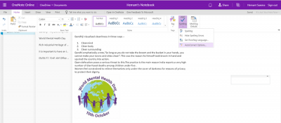 Insert pictures from camera using OneNote Online