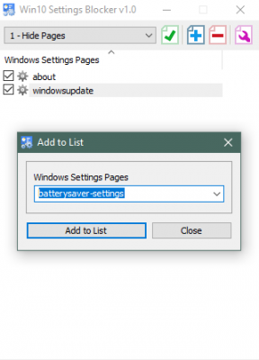 Disable or block Windows Settings Pages using Settings Blocker