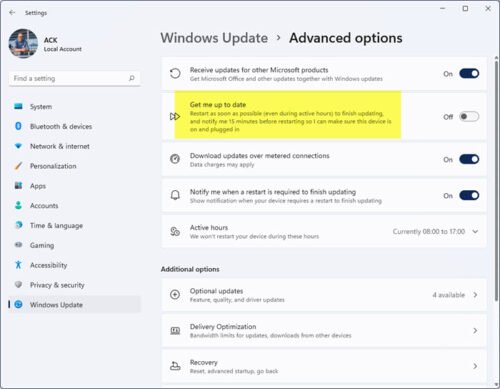 How to automatically sign-in after a Restart or Update Windows 11
