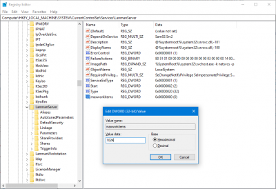 Insufficient system resources exist to complete the requested service